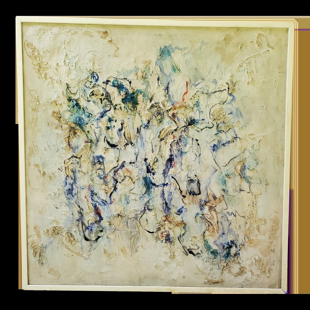 1950s Vintage Mid Century Modern Impasto Signed Painting, Framed - Etsy
