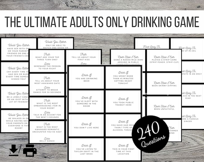Adults Only Scattergories Printable Party Game, 100+ Questions - Etsy ...