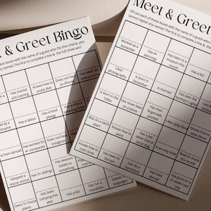 Meet and Greet Icebreaker Bingo Game, Digital Printable Games, Office ...