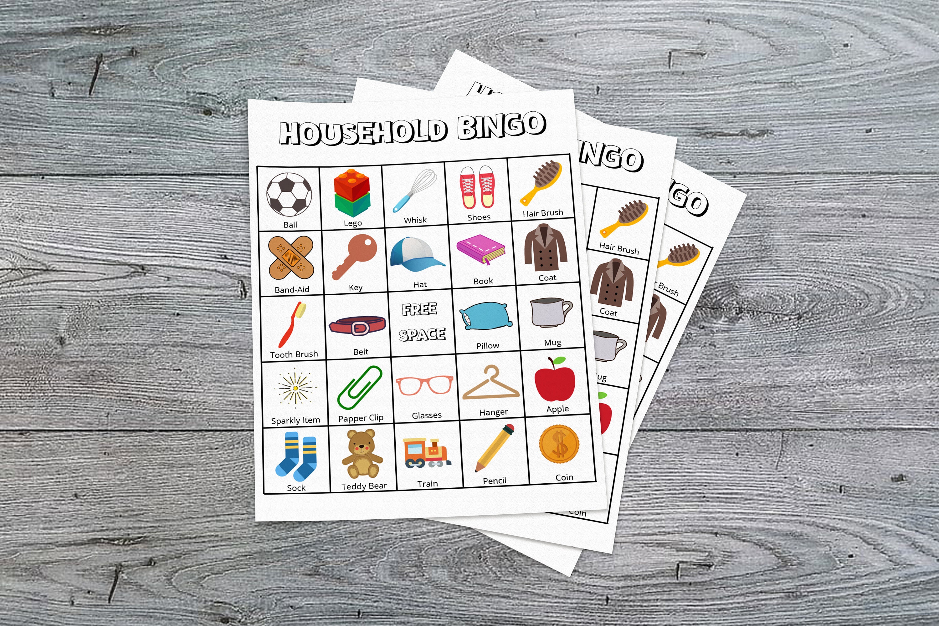 Children's Household Indoor Bingo Game and Activity Printable Card ...