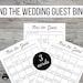 Wedding Table Games Guess the Number Printable Games, Wedding Party ...