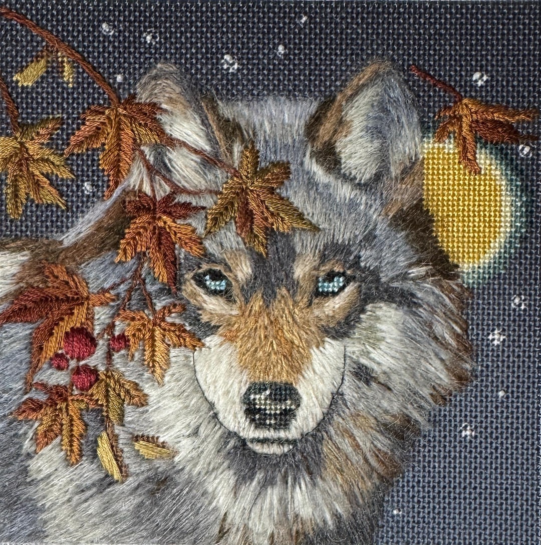 Autumn Moon Wolf Stitch Guide - Etsy