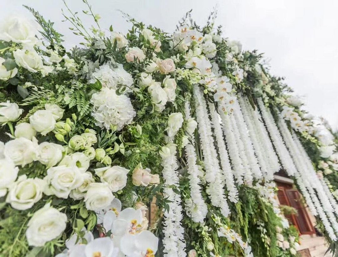 Silk Hydrangea Garland (10 Pcs) - Wedding Arch Flowers, 39.4" - Etsy