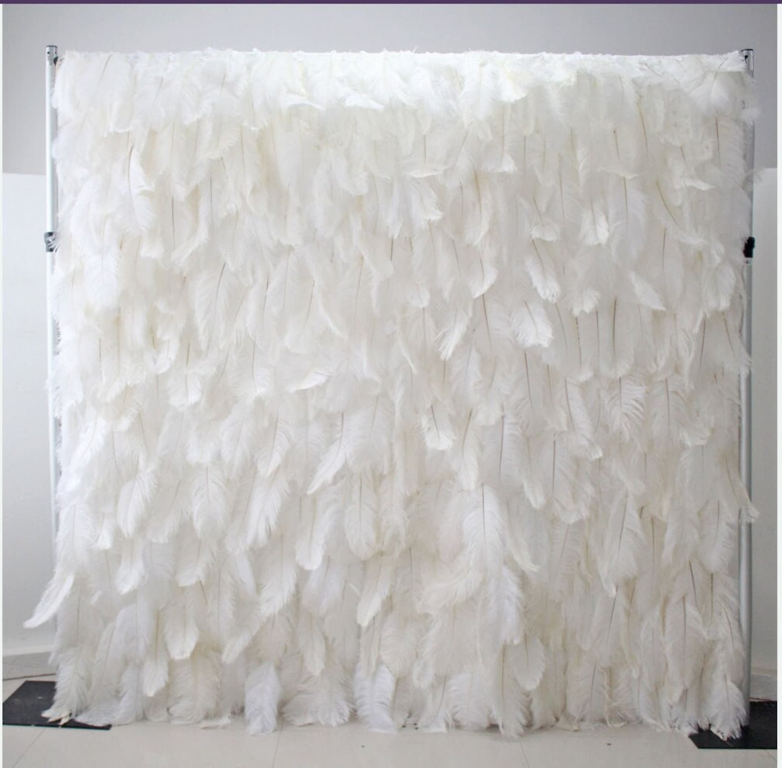 New Arrival White Feather Wall for Wedding Arrangement Anniversary ...