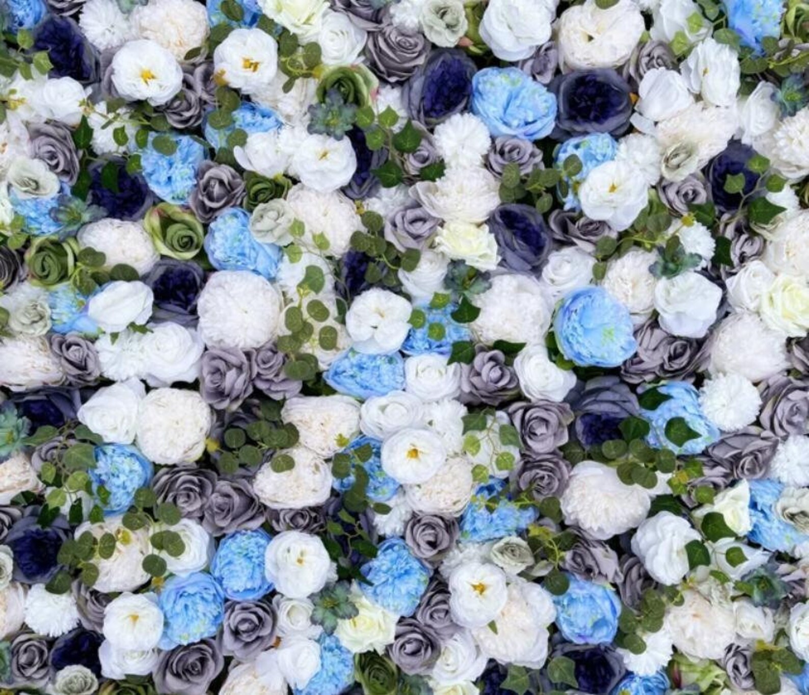 Blue & Grey Flower Wall Panel, Wedding Photography Backdrop (40x60cm ...