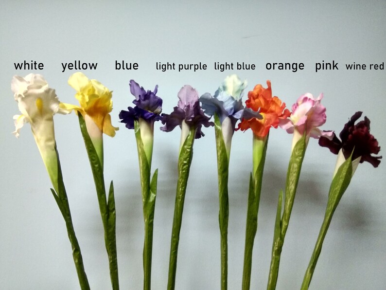 10pcs Irises Home Center Table Decorated Floral Artifical Simulation ...