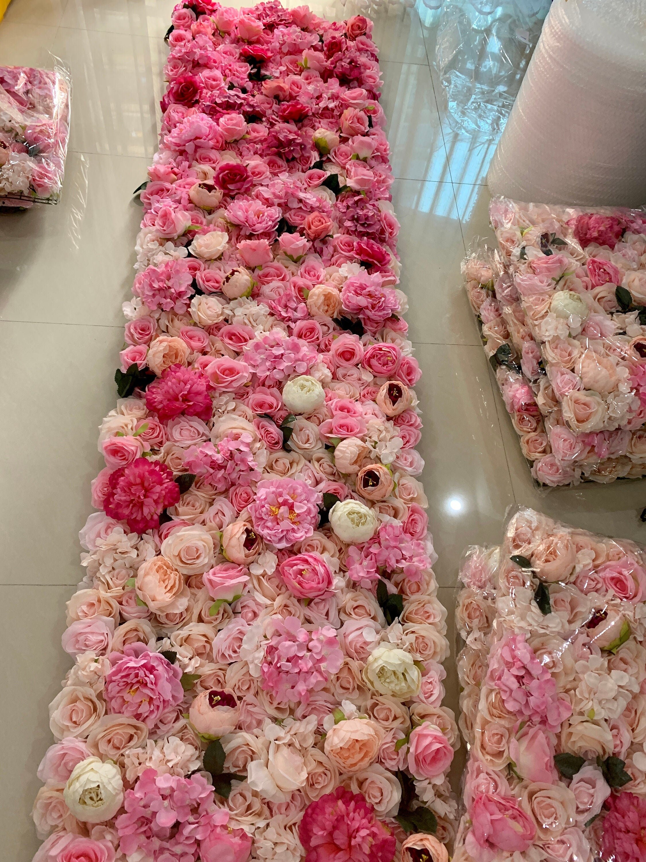 Gradual Color Floral Wall for Wedding Arrangement Fake Flower - Etsy