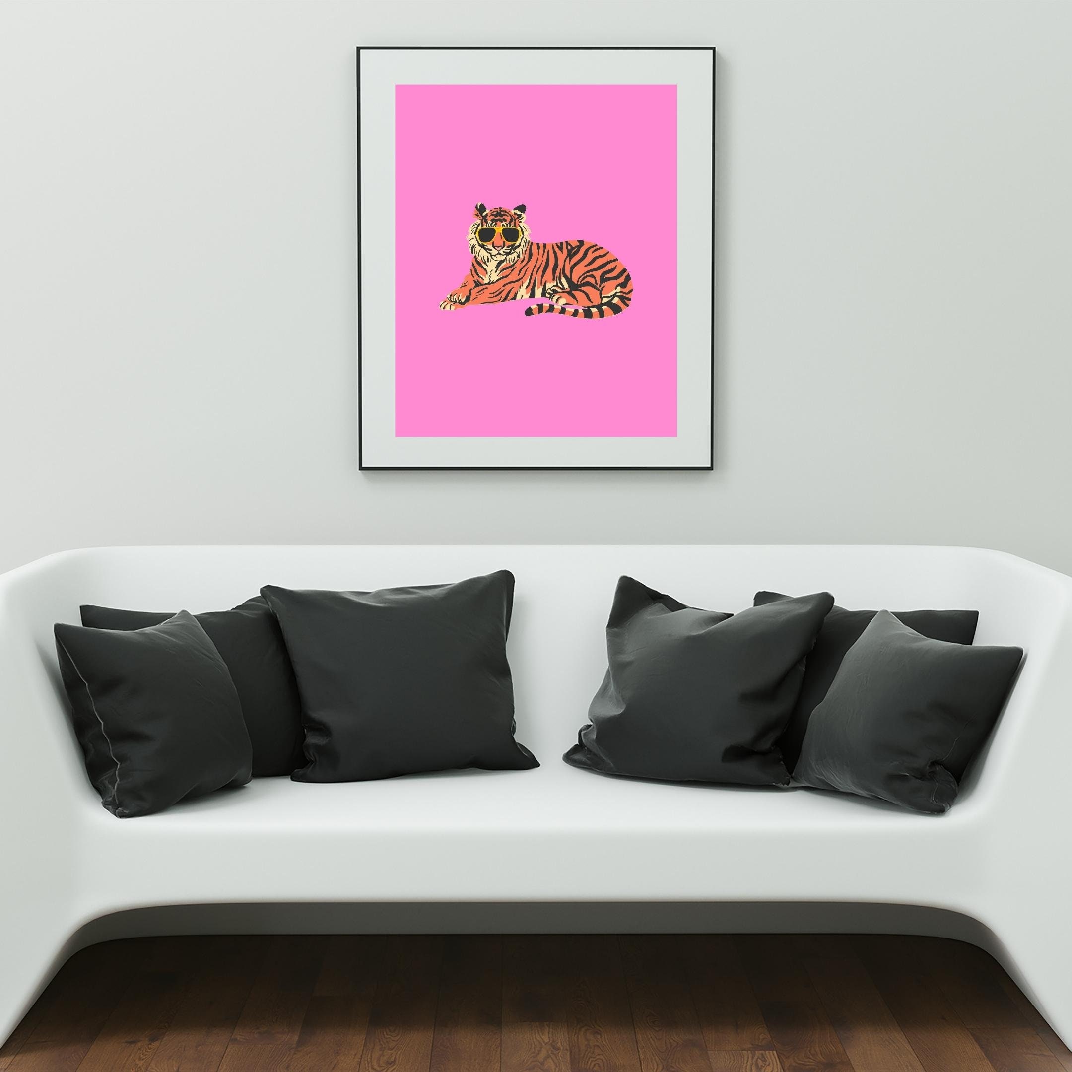 Wall Art Digital Prints, Digital Download, Trendy, Retro Tiger, Fashion ...
