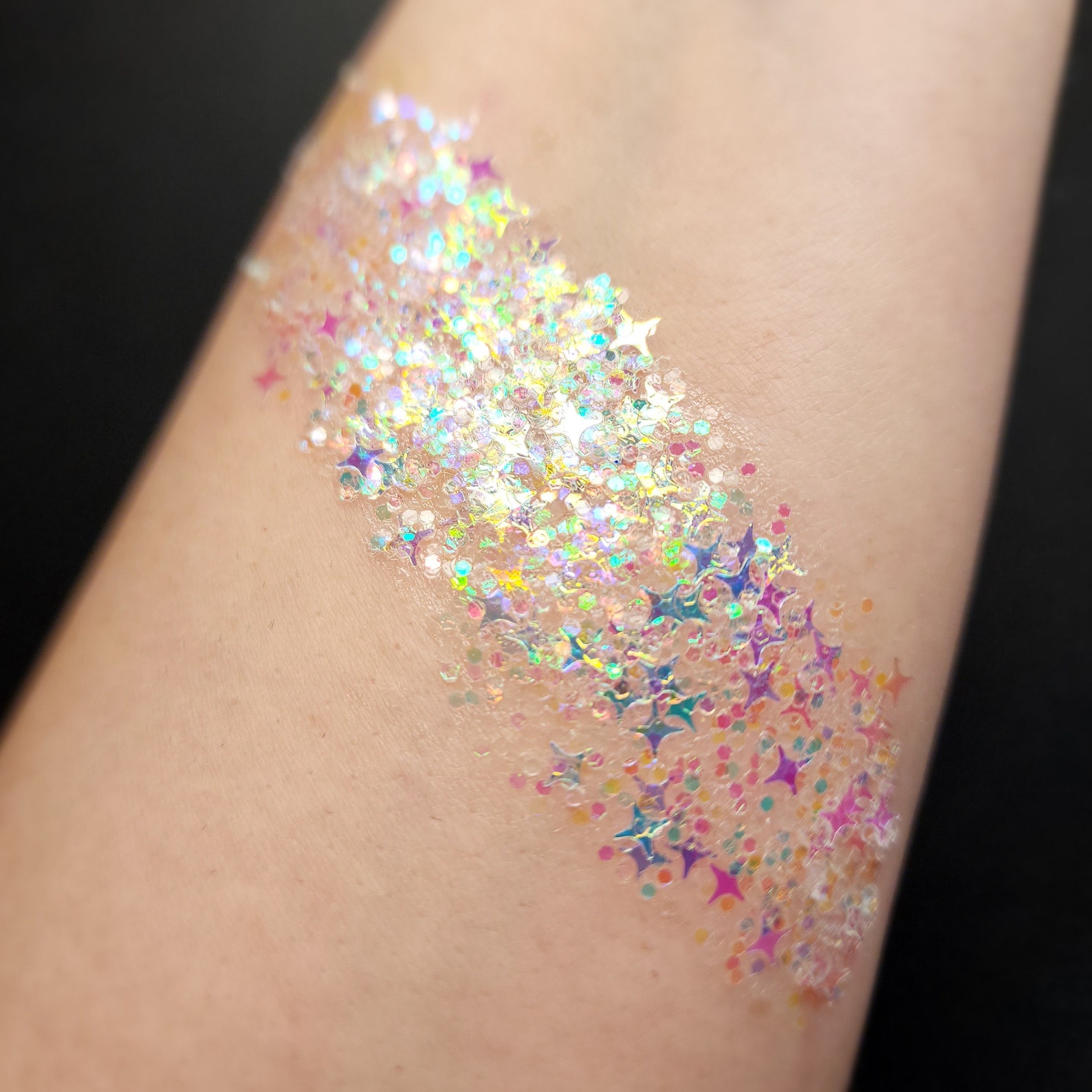 Body & Face Glitter Gel Makeup, Hair, Eye, Rave, Festival, Iridescent ...