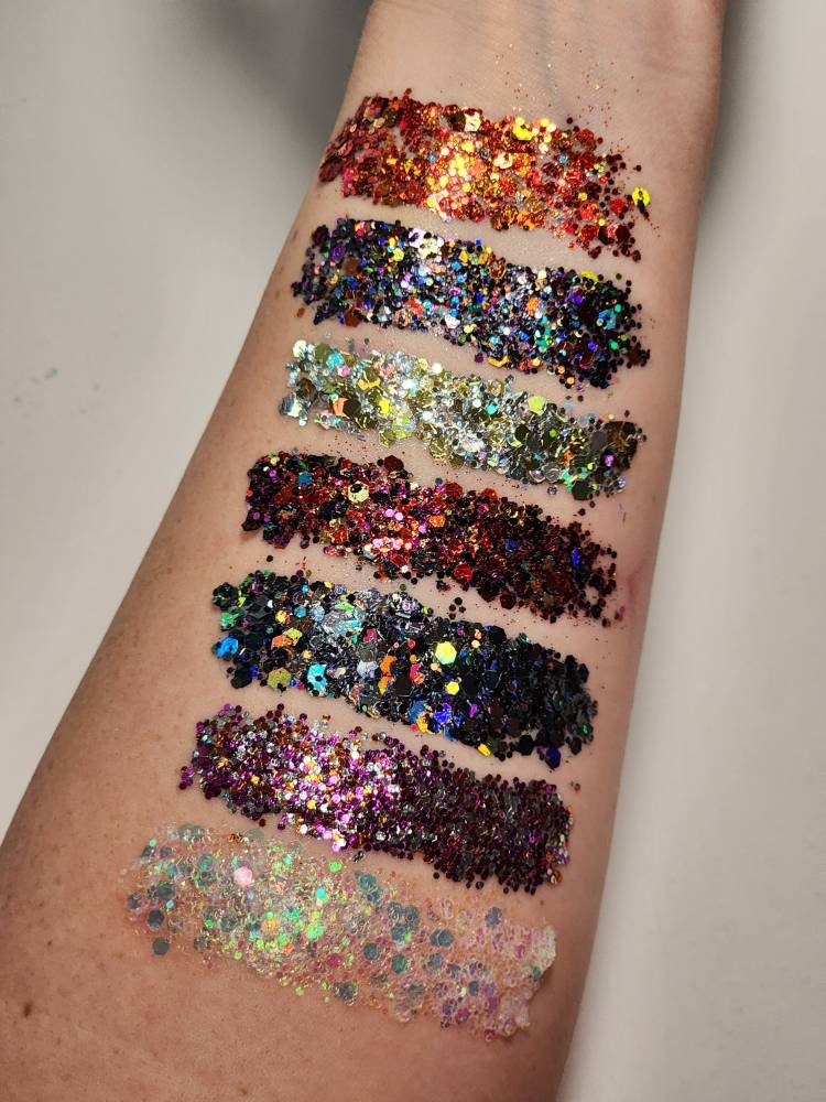 Body Glitter, Halloween, Face Glitter Gel Makeup, Hair, Rave, Festival ...