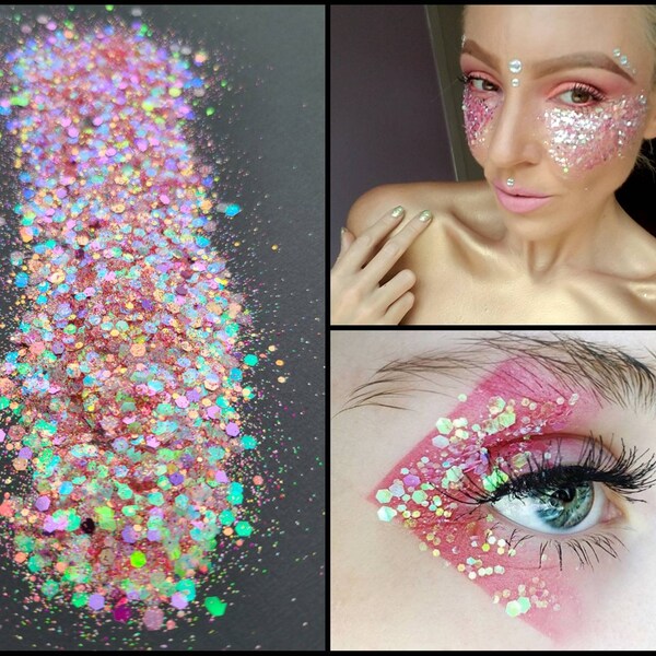 Iridescent White Glitter - Etsy