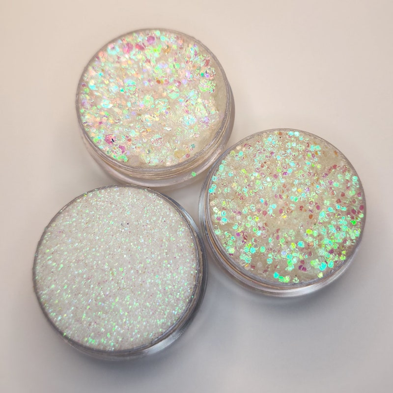 Iridescent White Glitter - Etsy