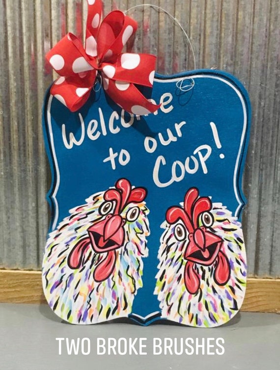 Crazy Chicken lady Door Hanger Home & Living Door Hangers Home Décor ...