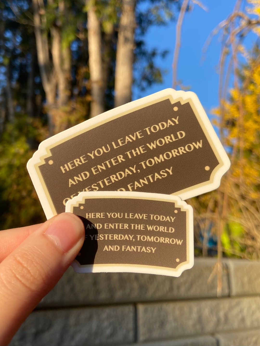 Disneyland Plaque Sticker / Disney Sticker / Disneyland Welcome Sign ...