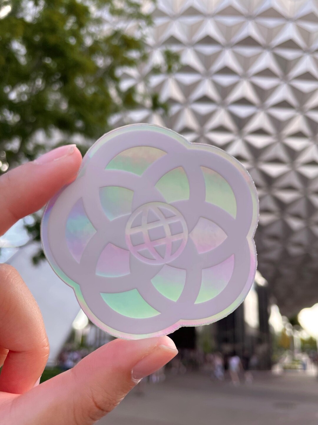 Holographic Retro Epcot Logo Sticker - Waterproof Vinyl - Etsy