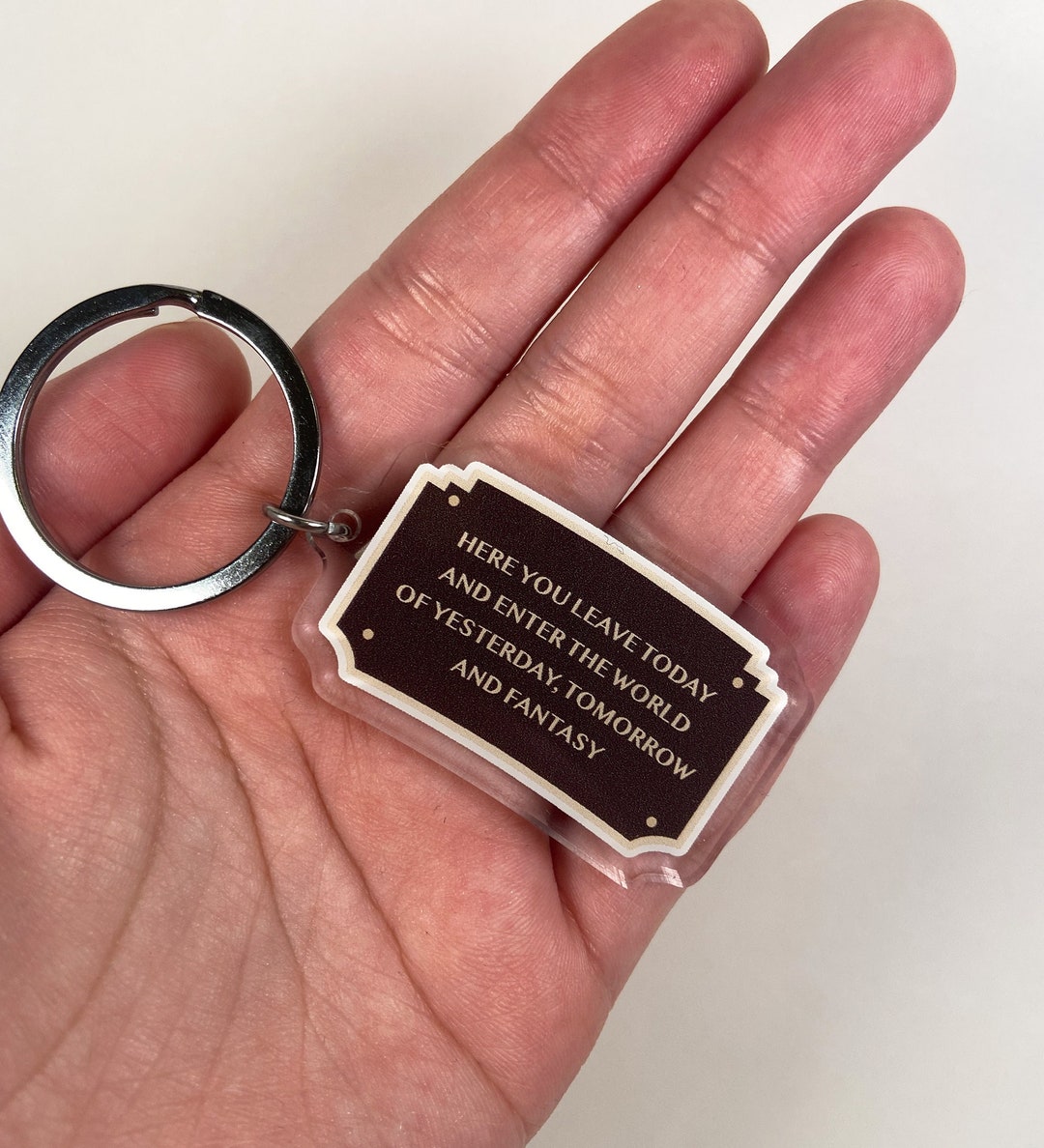 Disney Plaque Keychain / Disneyland Keychains / Walt Disney - Etsy