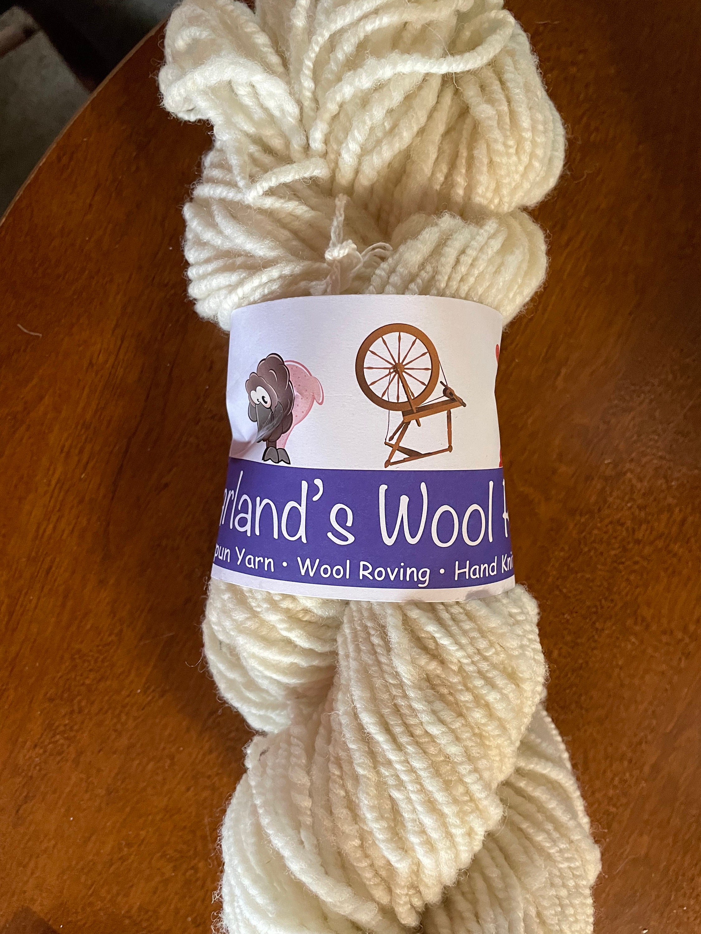 Handspun 2 Ply White Romney Yarn, Worsted - Etsy