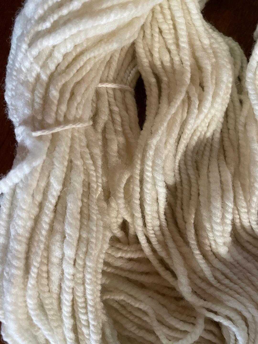 Handspun 2 Ply White Romney Yarn, Worsted - Etsy