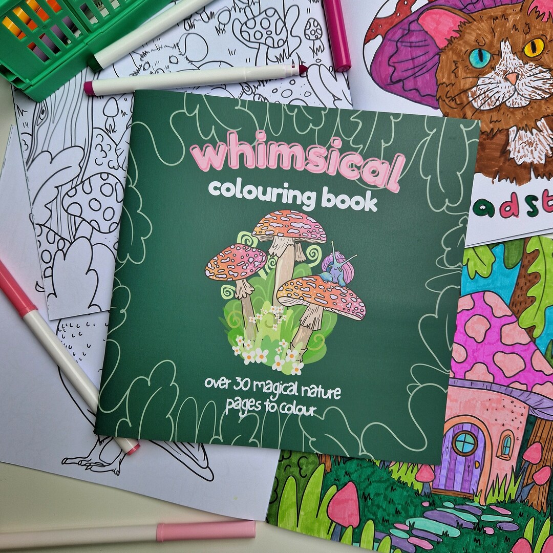 Whimsical Nature Colouring Book Over 30 Illustrations to Colour Animals ...