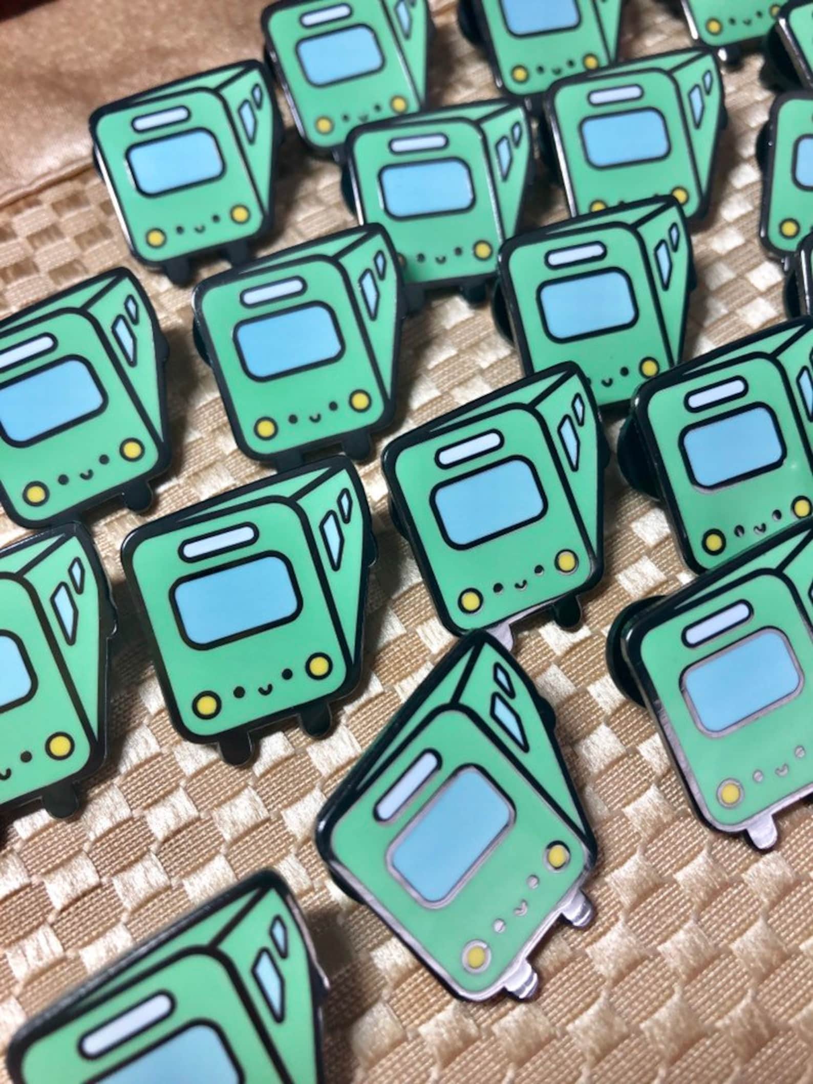 Train Enamel Pin - Etsy