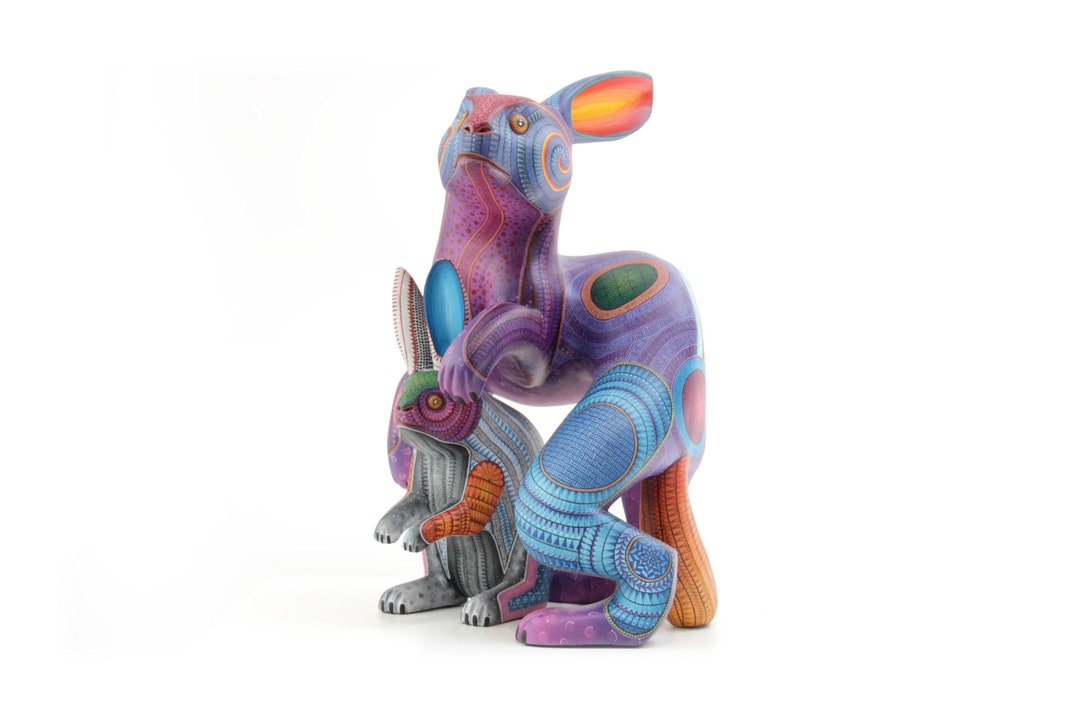 Alebrije - Rabbit and Child - 17 In. - Mexican Folk Art - Etsy