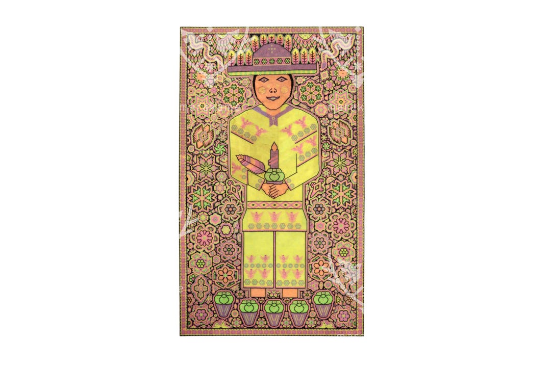 Nierika Glass Beads Huichol Art Painting - Neon Mara'akame - 122 X 71.5 ...