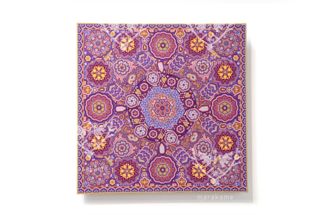 Nierika Glass Beads Huichol Art Painting - Tatei Yurienaka - 80 X 80 Cm ...