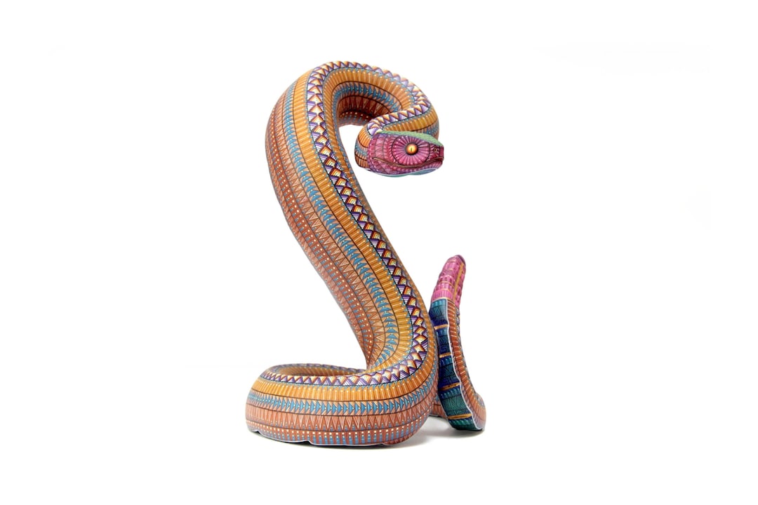 Alebrije Snake Rattlesnake II 10 In. Mexicano Folk Art - Etsy