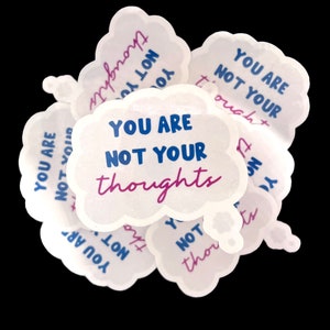 You Are Not Your Thoughts Sticker, Overthinking, Mental Health | Laptop ...