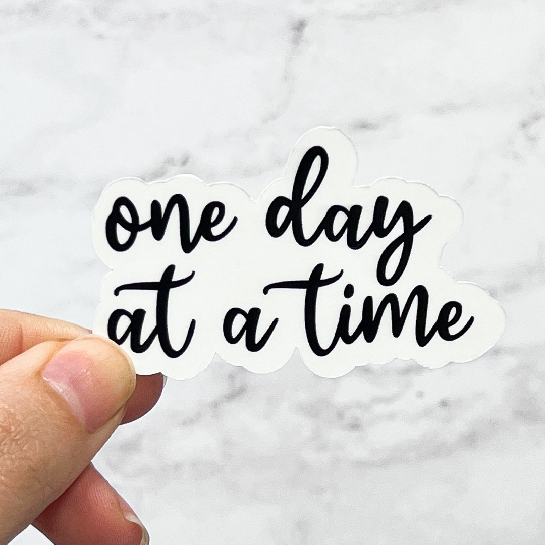 One Day at A Time Sticker, Thoughts, Overthinker, Anxiety, Depression ...