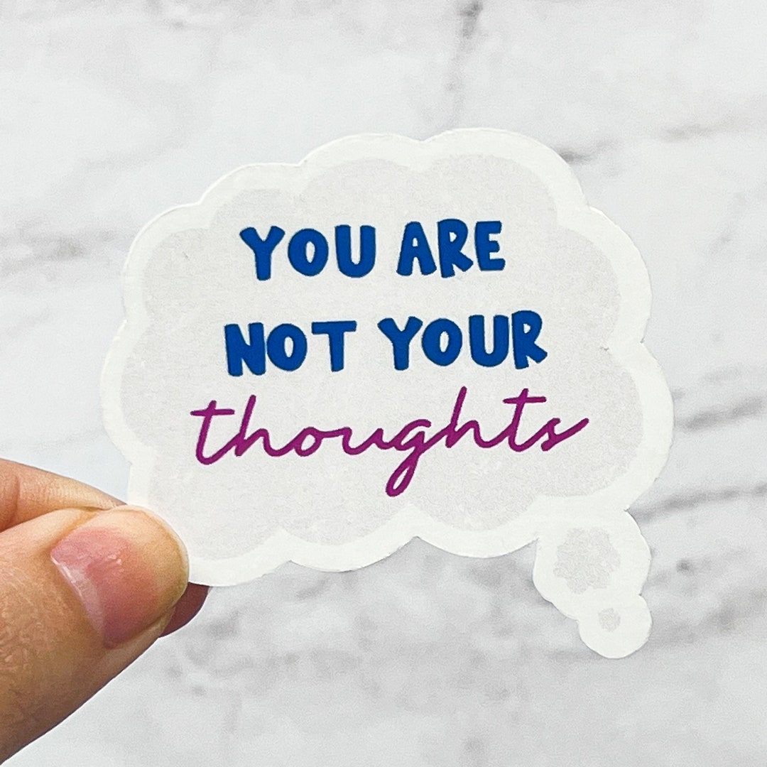 You Are Not Your Thoughts Sticker, Overthinking, Mental Health | Laptop ...
