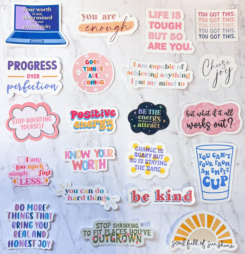 PICK YOUR OWN Stickers Positive Affirmation Sticker Pack - Etsy