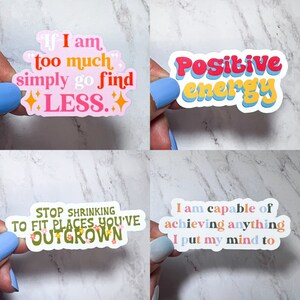 PICK YOUR OWN Stickers | Positive Affirmation Sticker Pack | Custom ...