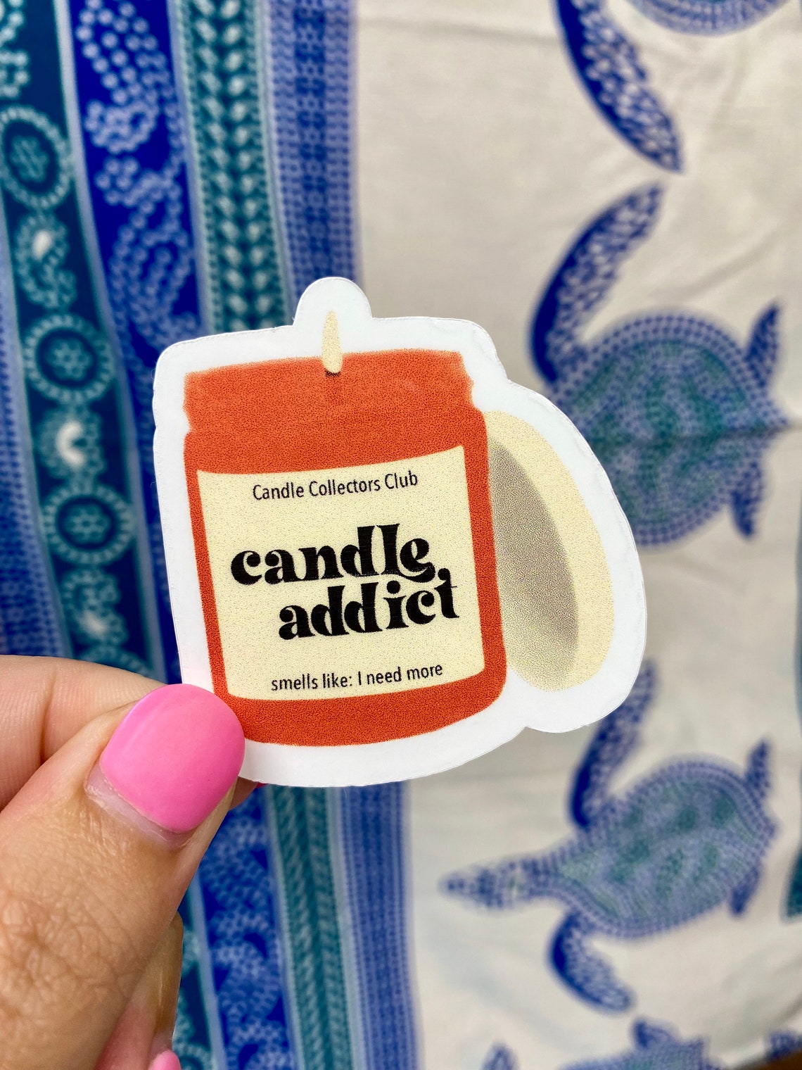 Candle Addict Sticker Candle Sticker Laptop Water Bottle | Etsy