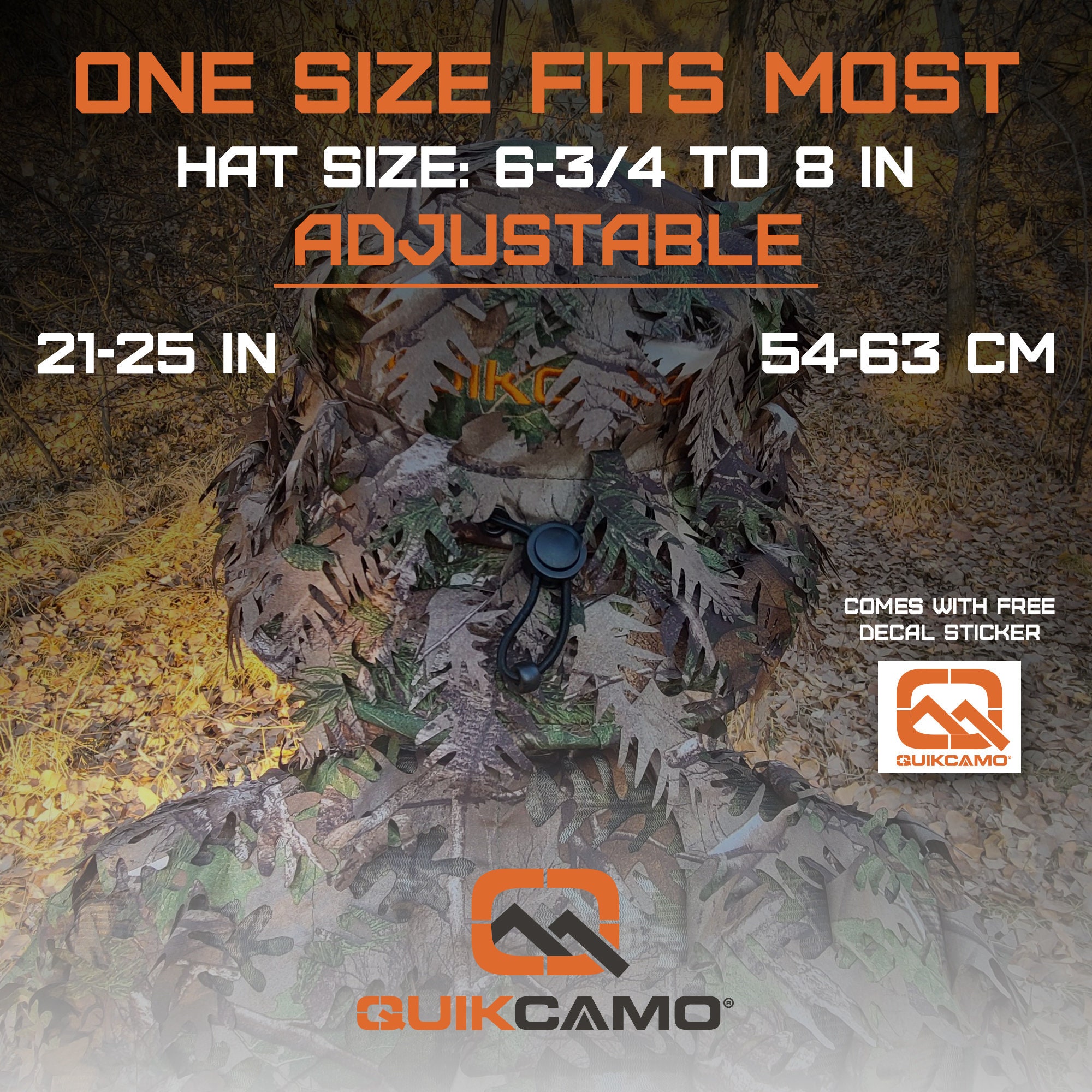 NWTF Mossy Oak Obsession 3D Leafy Camo Face Mask Bucket Hat for Ghillie ...