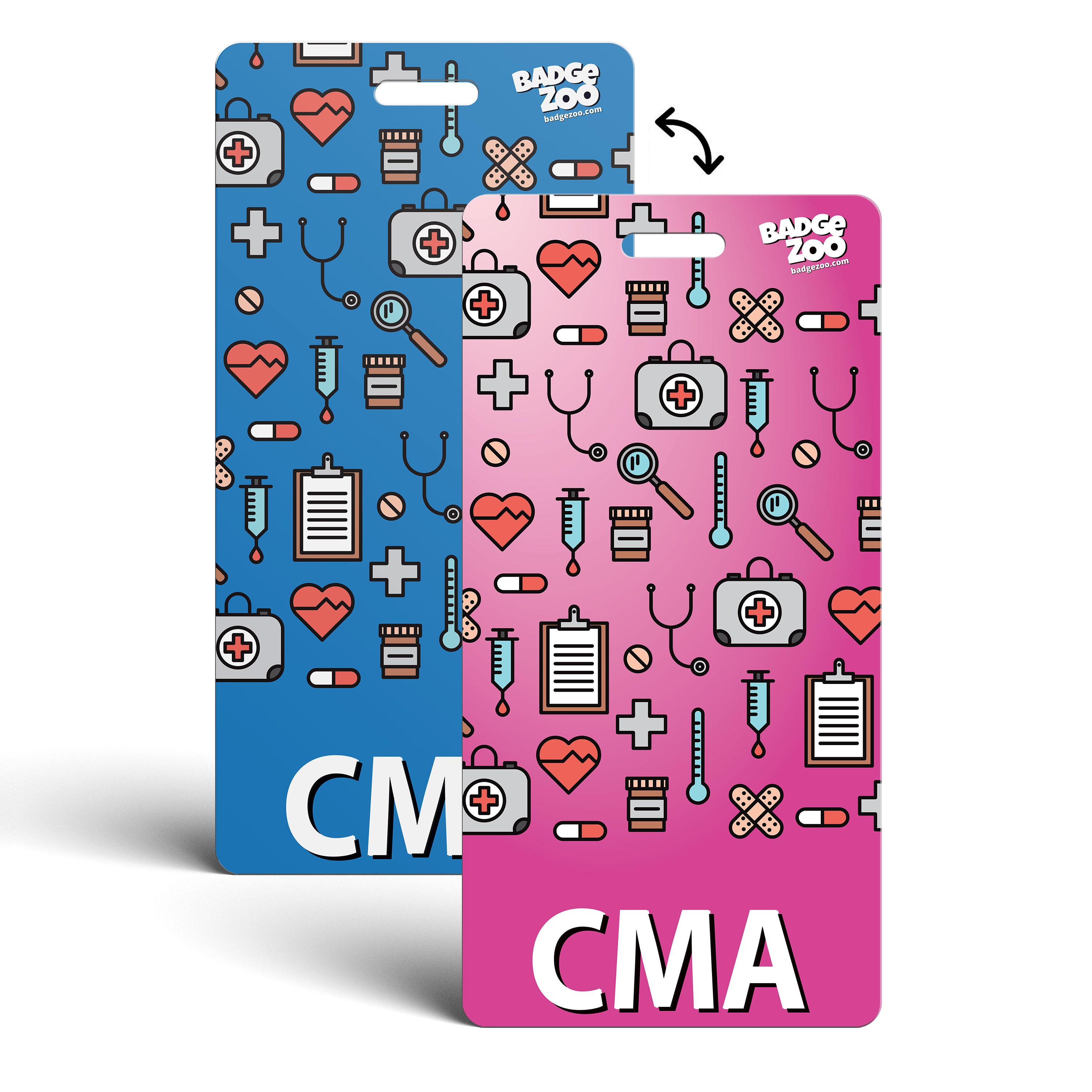 CMA Badge Buddy Pink/blue Vertical Heavy Duty With Medical - Etsy