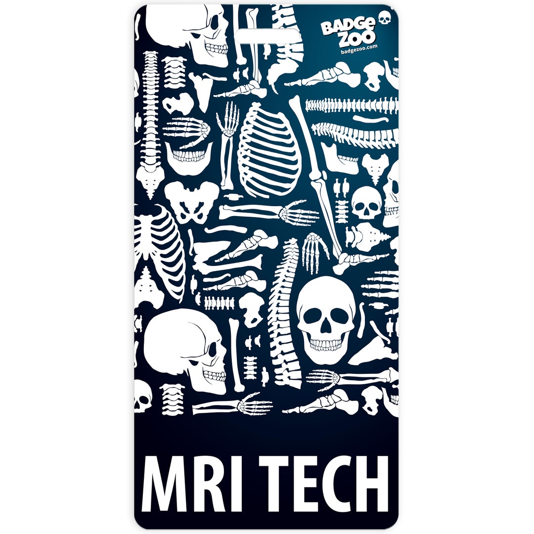 MRI TECH Badge Buddy Vertical Heavy Duty Badge Tags Backer Card Double ...