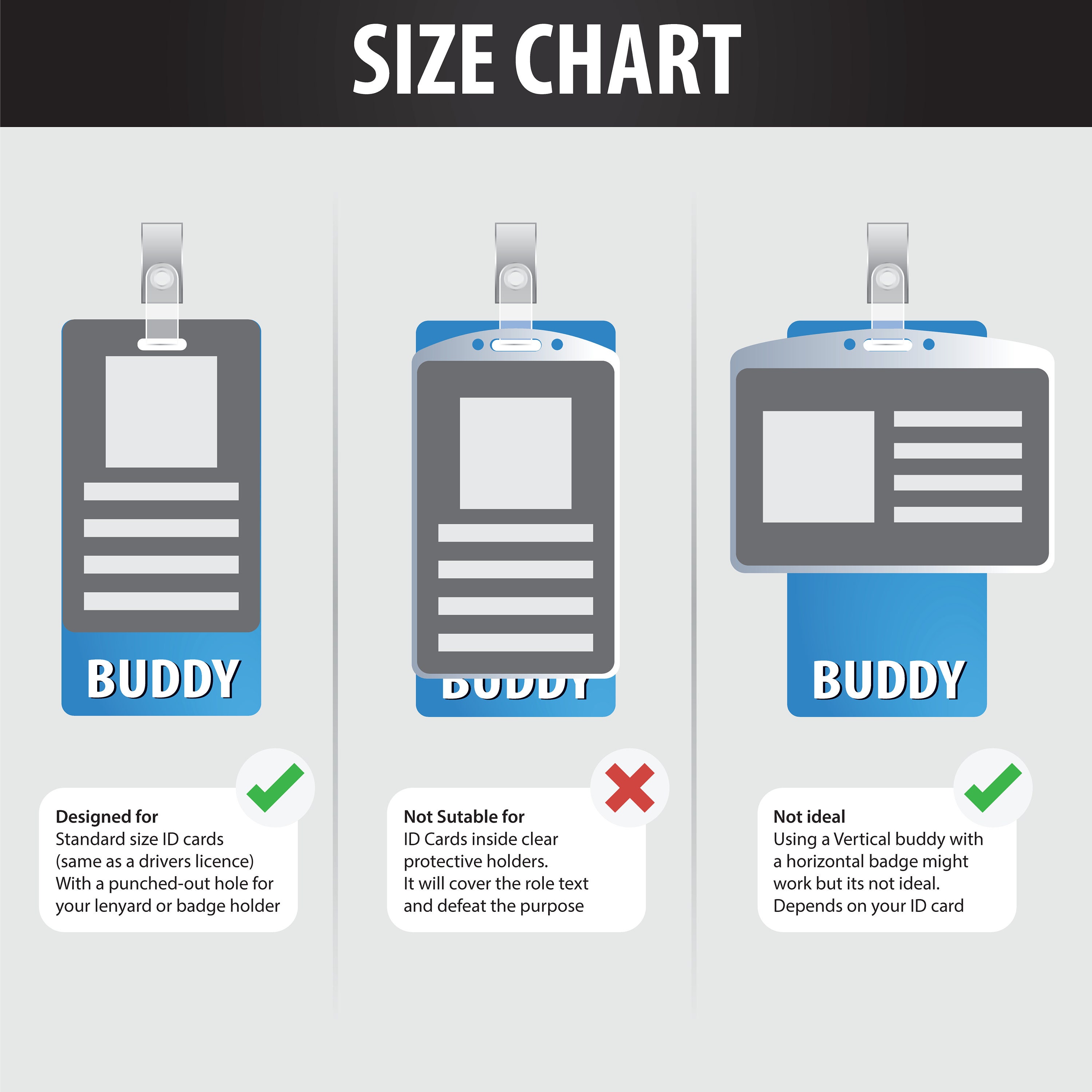 Custom Vertical Badge Buddy / Multiple Designs and With 20 | Etsy