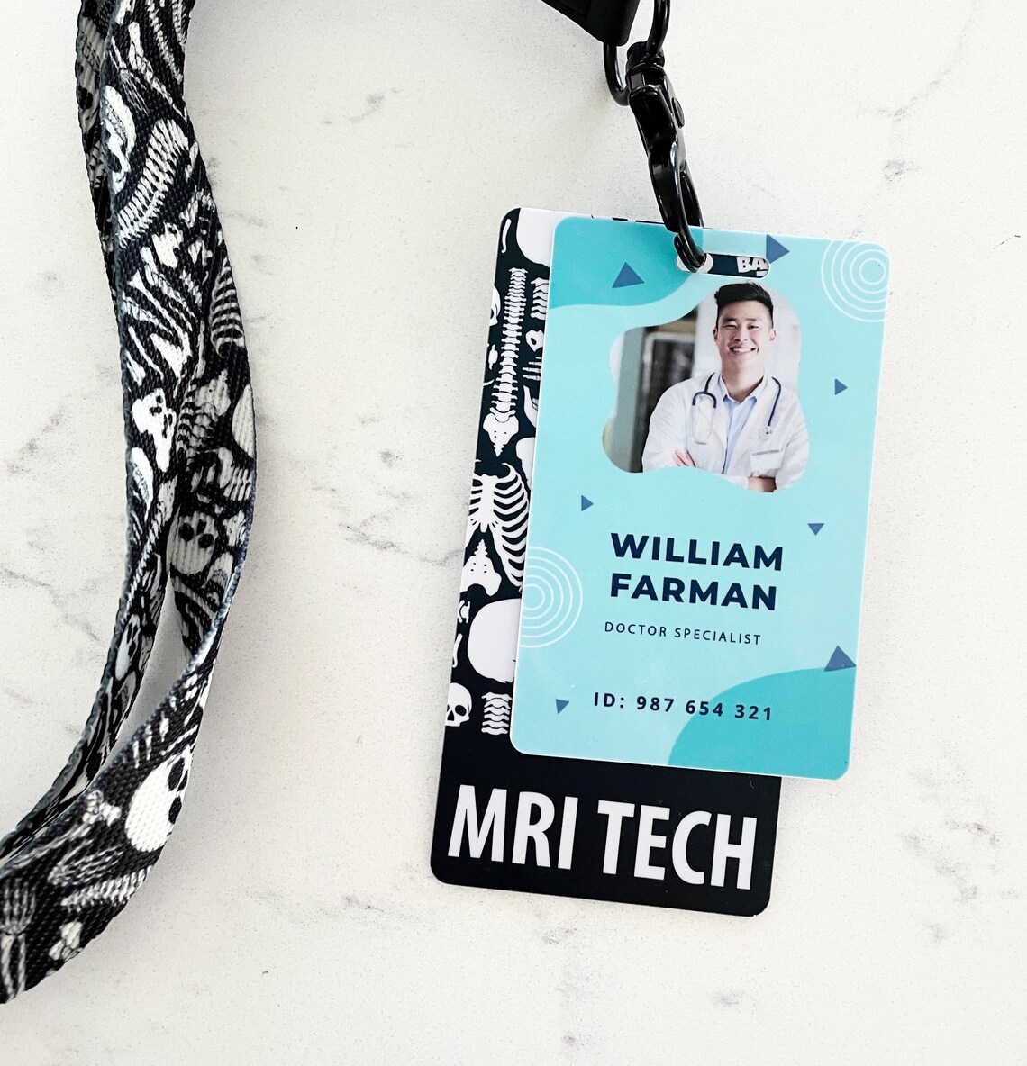 MRI TECH Badge Buddy Vertical Heavy Duty Badge Tags Backer - Etsy