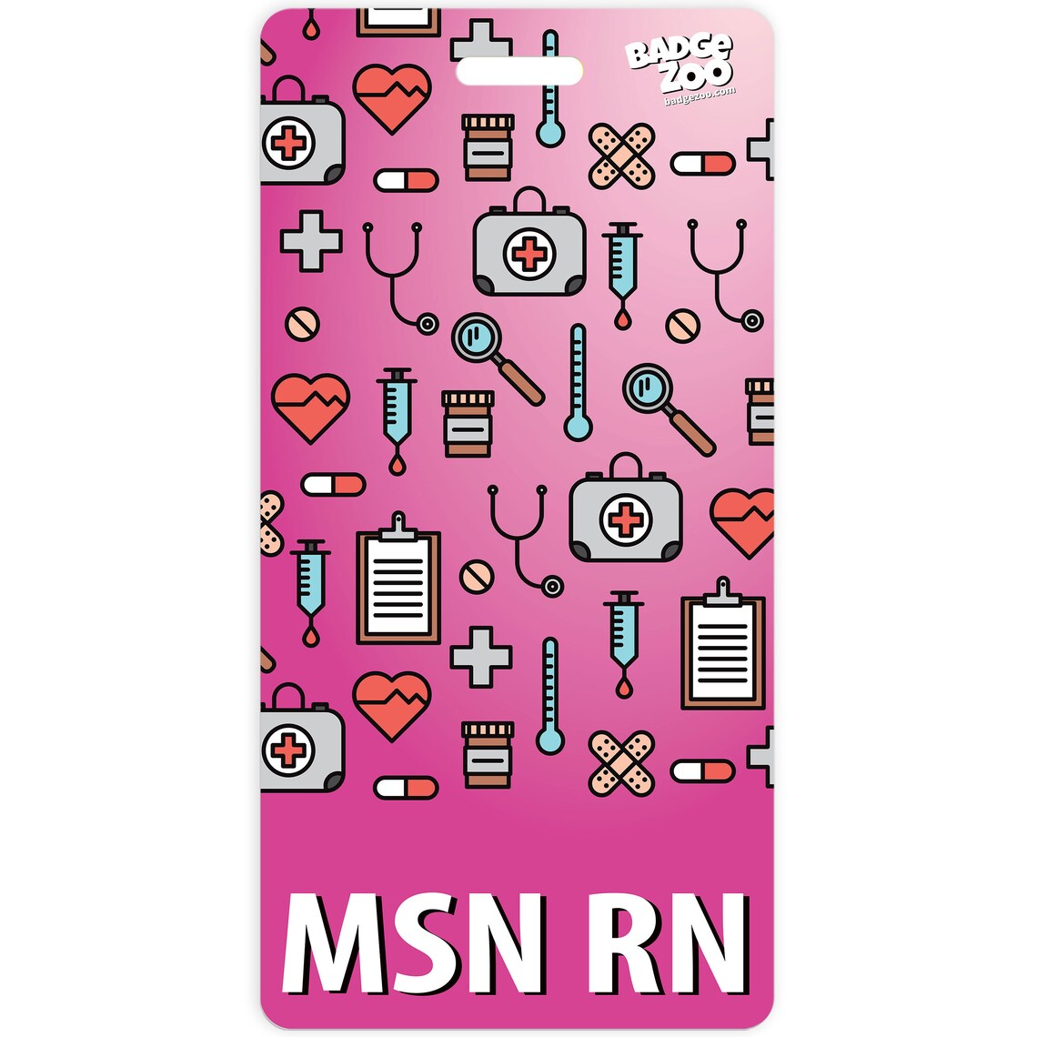 MSN RN Badge Buddy Pink Vertical Heavy Duty Badge Tags Backer - Etsy