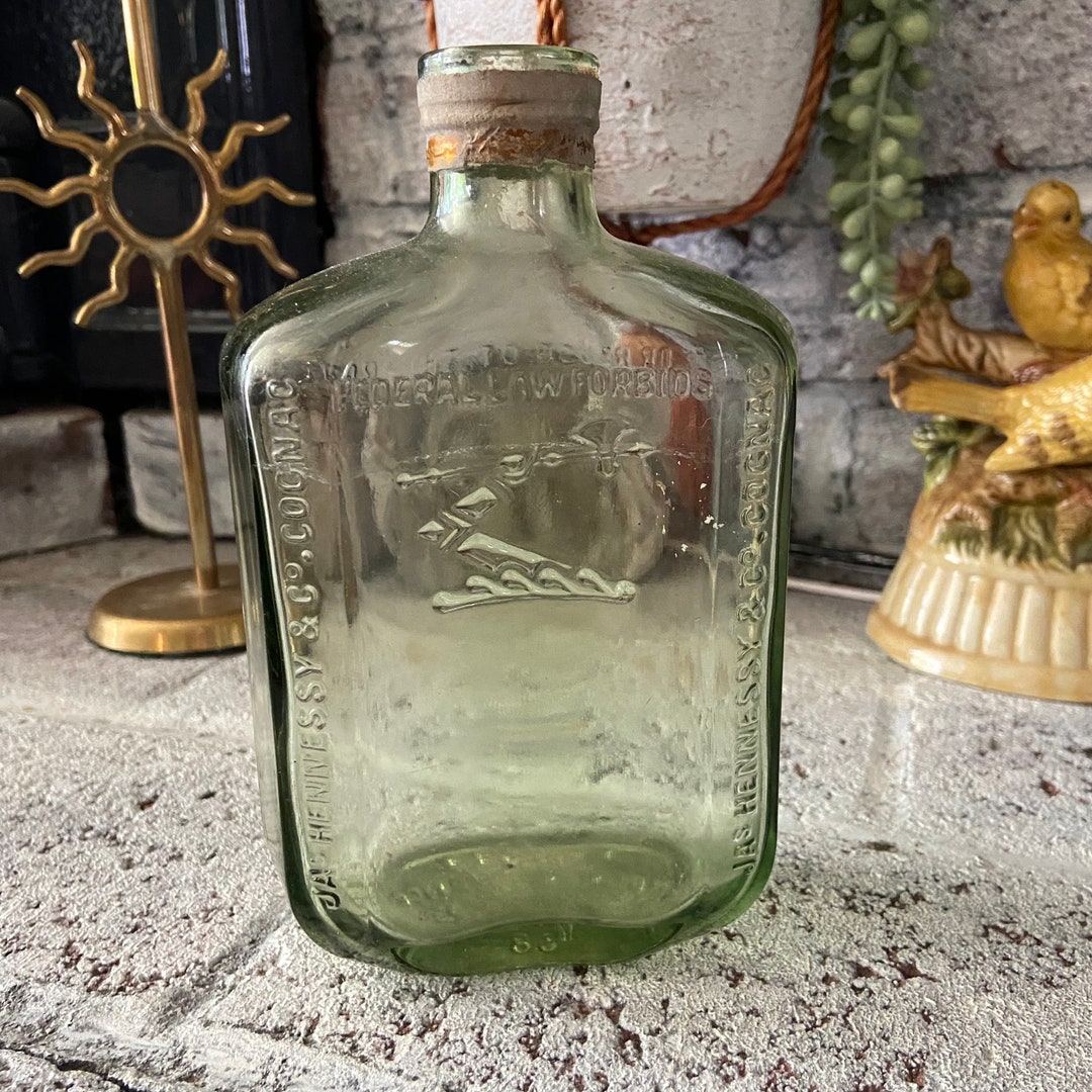 Vintage, Prohibition Era Hennessy, Green Glass, Bottle - Etsy