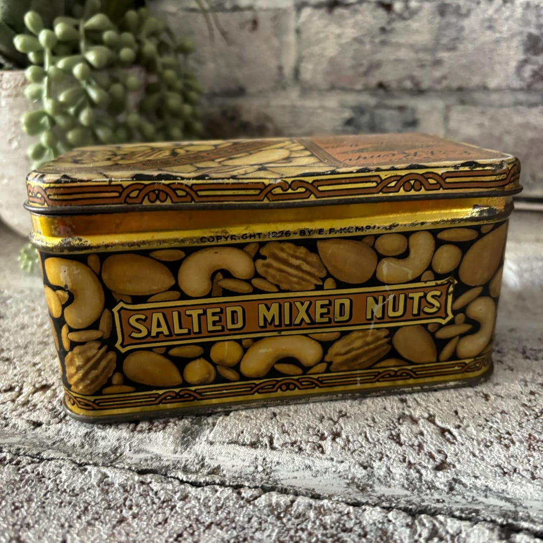 1920’s EF Kemp, Salted Mixed Nuts Tin From Boston Mass - Etsy
