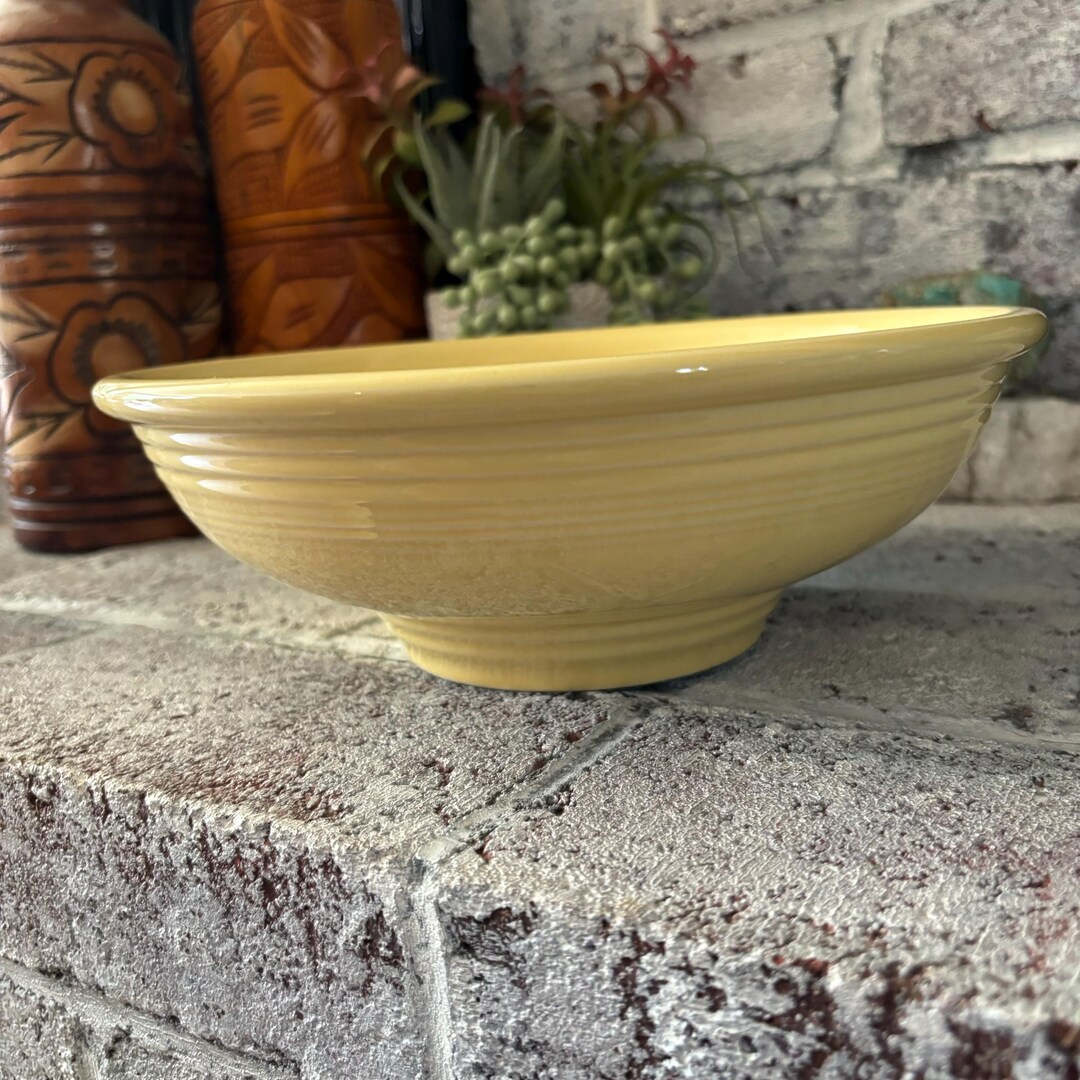 Retired Fiestaware Yellow Pedestal Bowl - Etsy