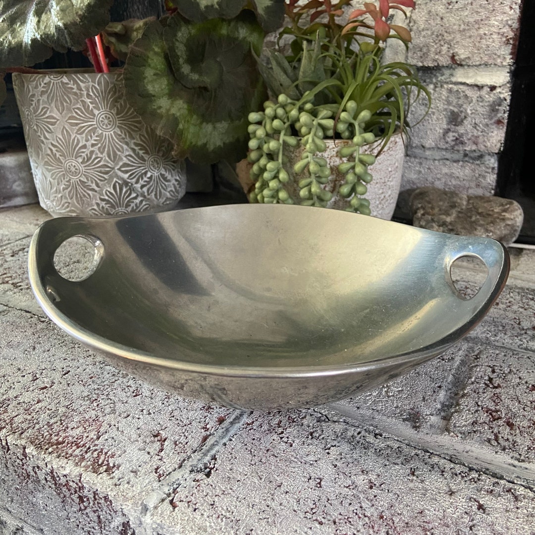 Vintage, Mid Century Nambe Style, Silver Handled Bowl - Etsy