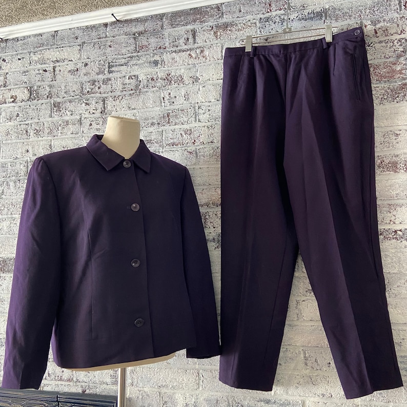 Vintage Talbots Purple, Wool Suit - Etsy