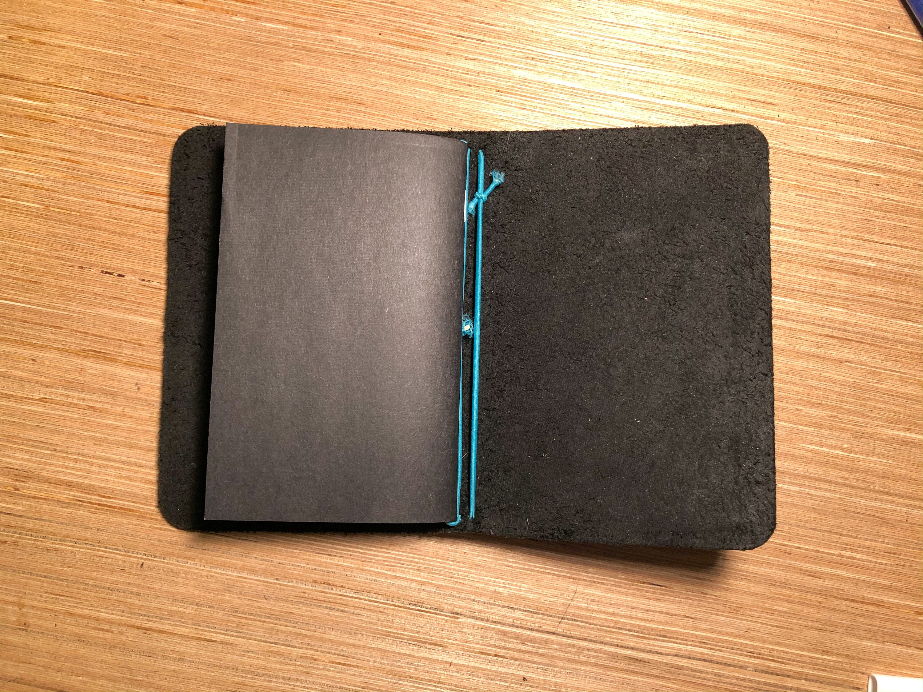 Pocket Field Note Size Black Leather Travelers Notebook - Etsy