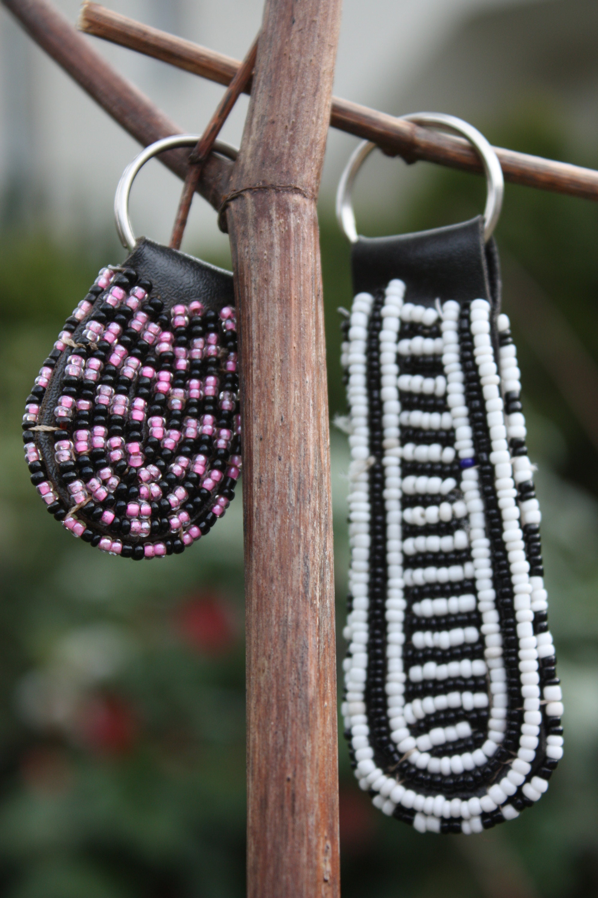 Maasai Beaded Keyrings REAL Maasai Beadwork, Handmade in 3 Sizes// - Etsy