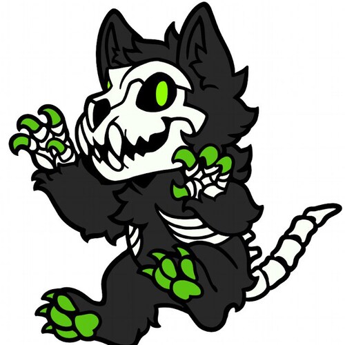 Sinsational Sinnabon Fursona Pin ID038 Skeleton Enamel Pin | Etsy