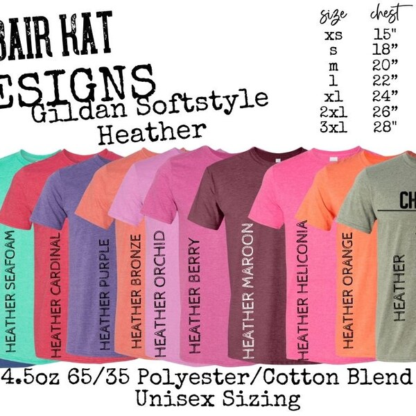 Sublimation Color Chart - Etsy