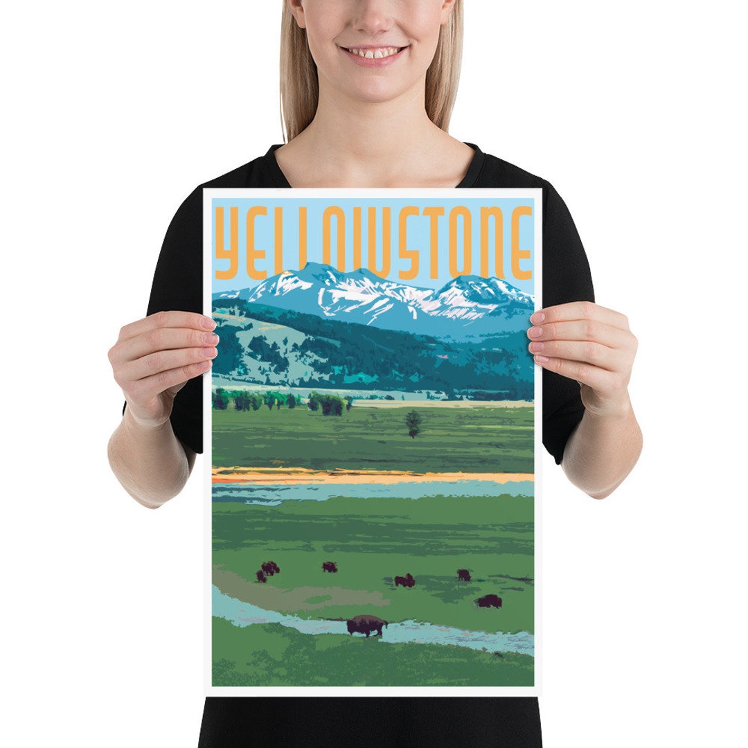 Yellowstone National Park Poster Print 12x18, Yellowstone Poster ...